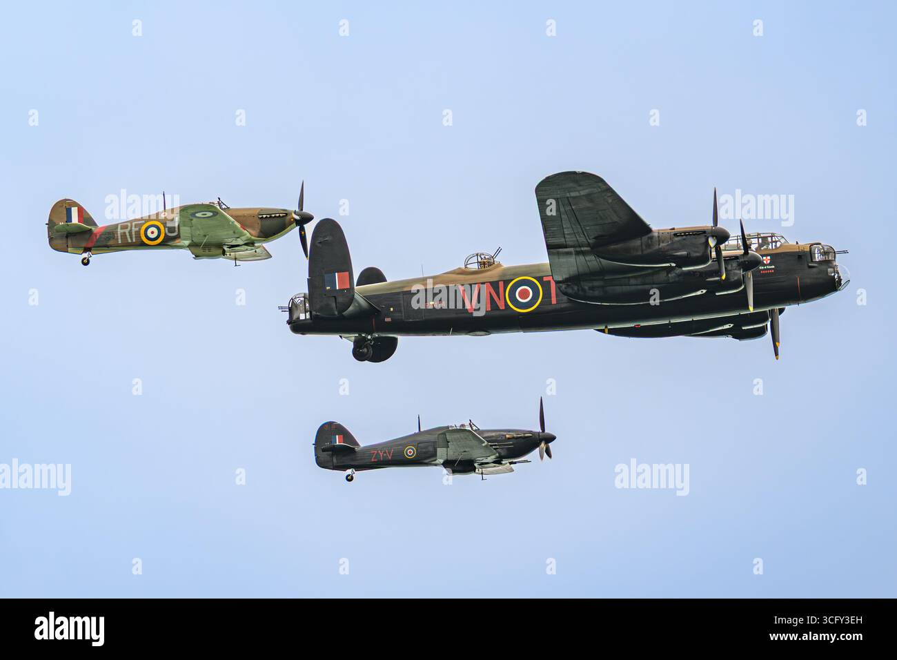 Avro Lancaster and Hawker Hurricanes of the RAF Battle of Britain ...