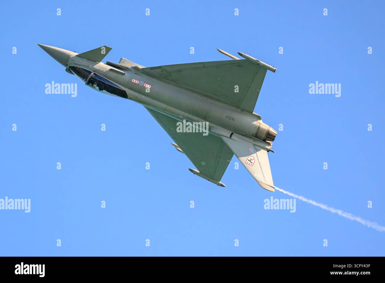 Close-up of an inverted Royal Air Force Eurofighter Typhoon FGR.4 ...