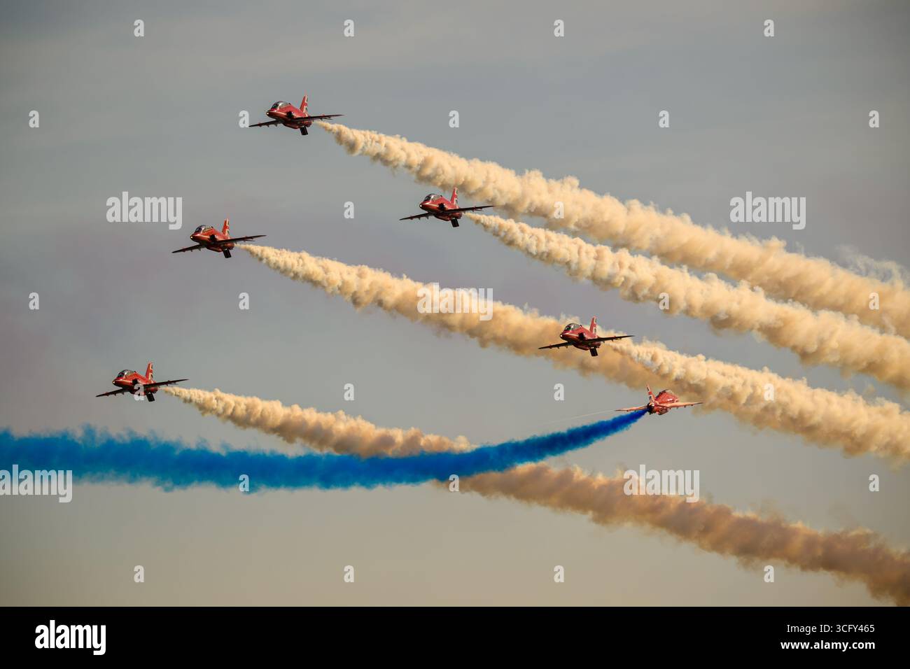 BAE Hawk T1A aircraft of the Royal Air Force Aerobatic Team, The Red ...