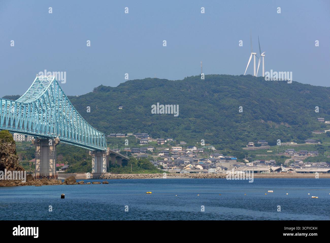 The 960-meter Ikitsuki Bridge, which is a continuous truss bridge that ...