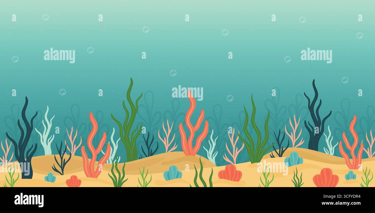 Ocean floor deep Stock Vector Images - Alamy