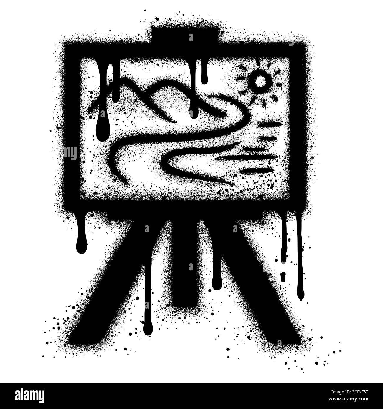 Brushstroke on canvas Stock Vector Images - Alamy