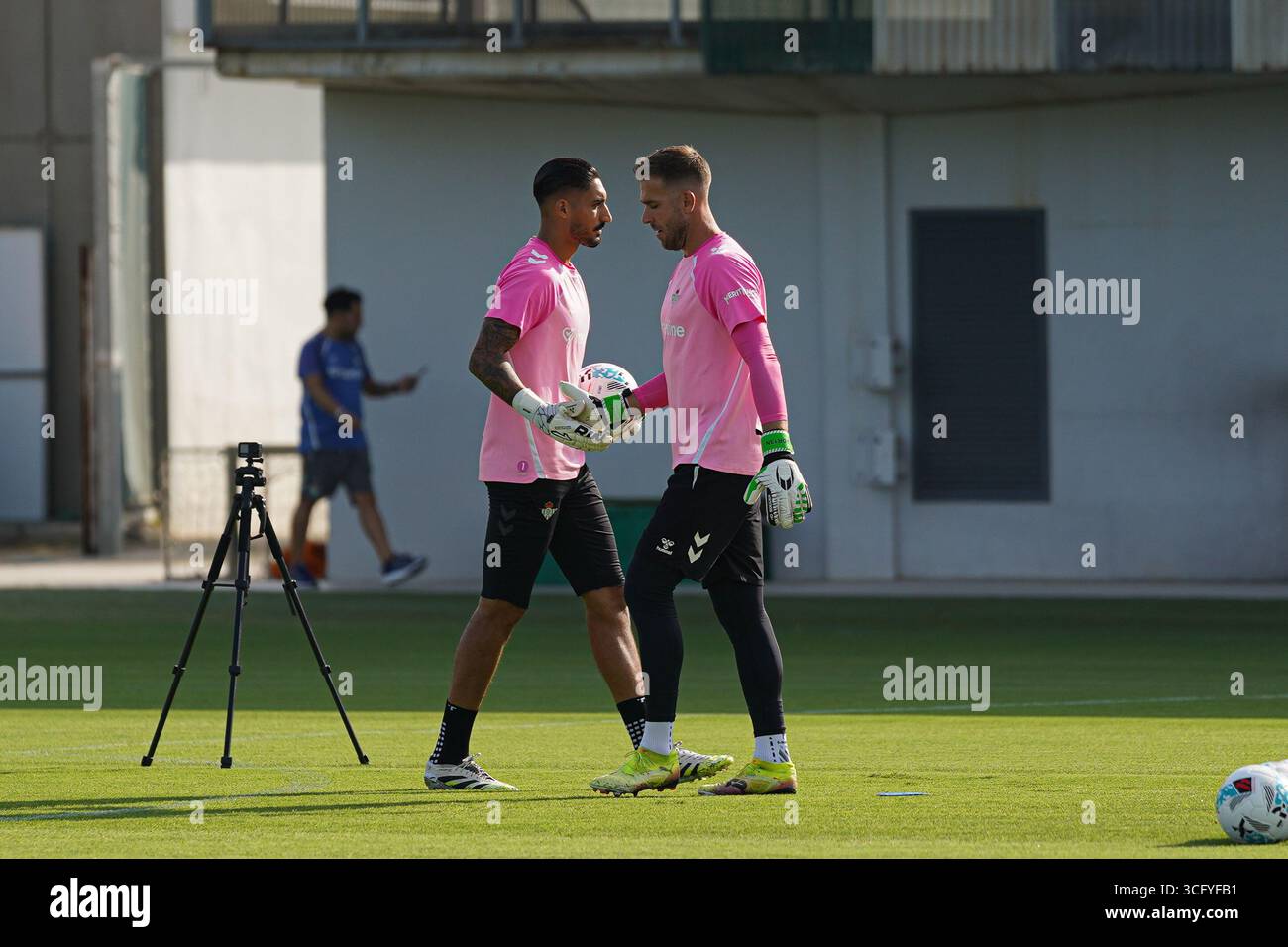 Seville, Spain. 25 August, 2025. Alvaro Valles and Adrian San Miguel ...
