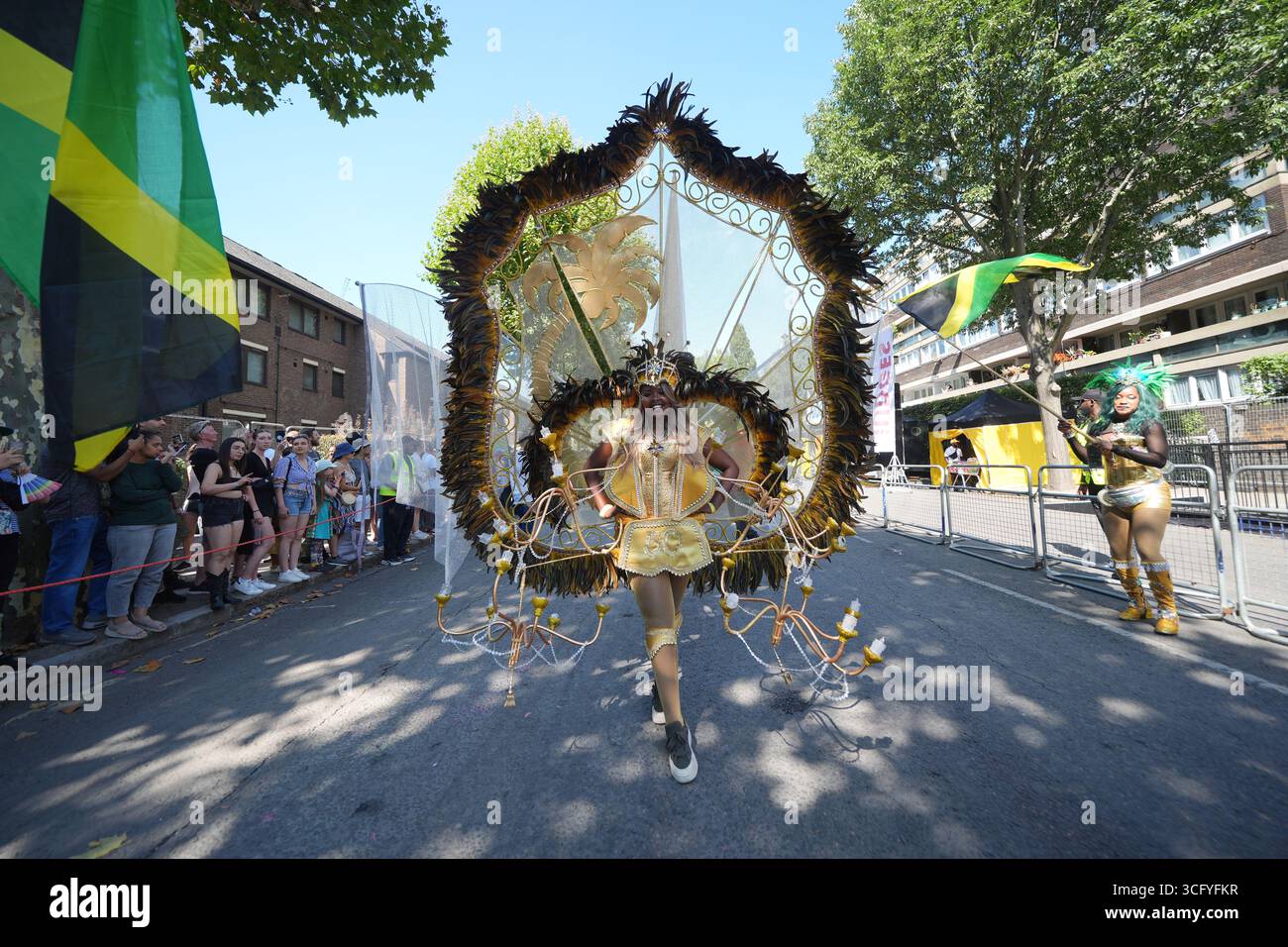Dancers performing during the Notting Hill Carnival celebration in west ...