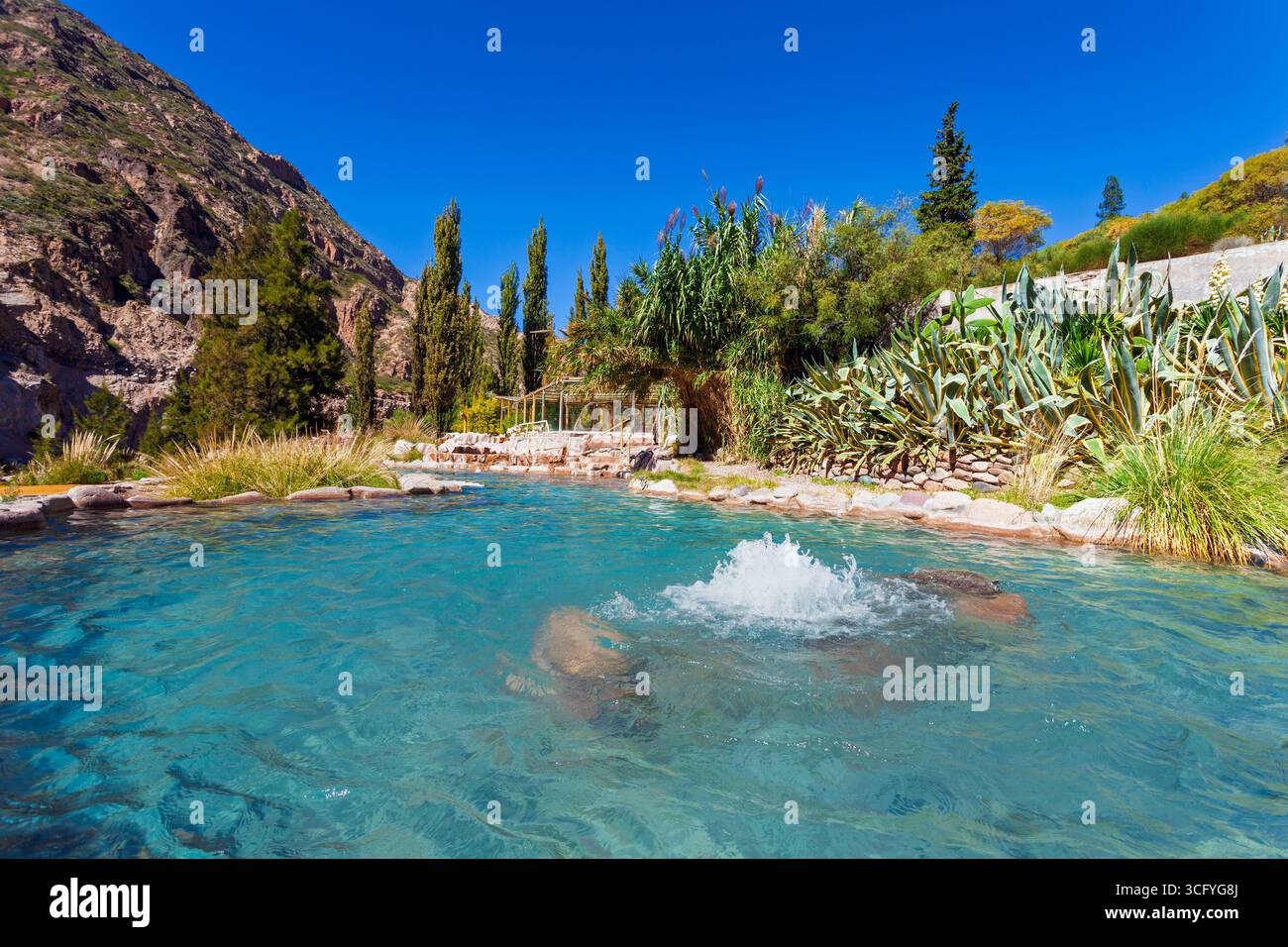 Hot Springs in Cacheuta, Luján de Cuyo, Mendoza, Argentina Stock Photo ...