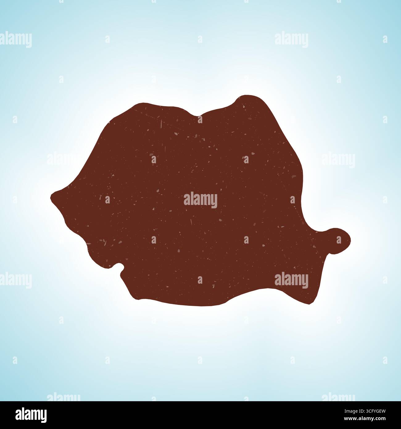 Romania shape on gradient background. Country map with scratch texture ...