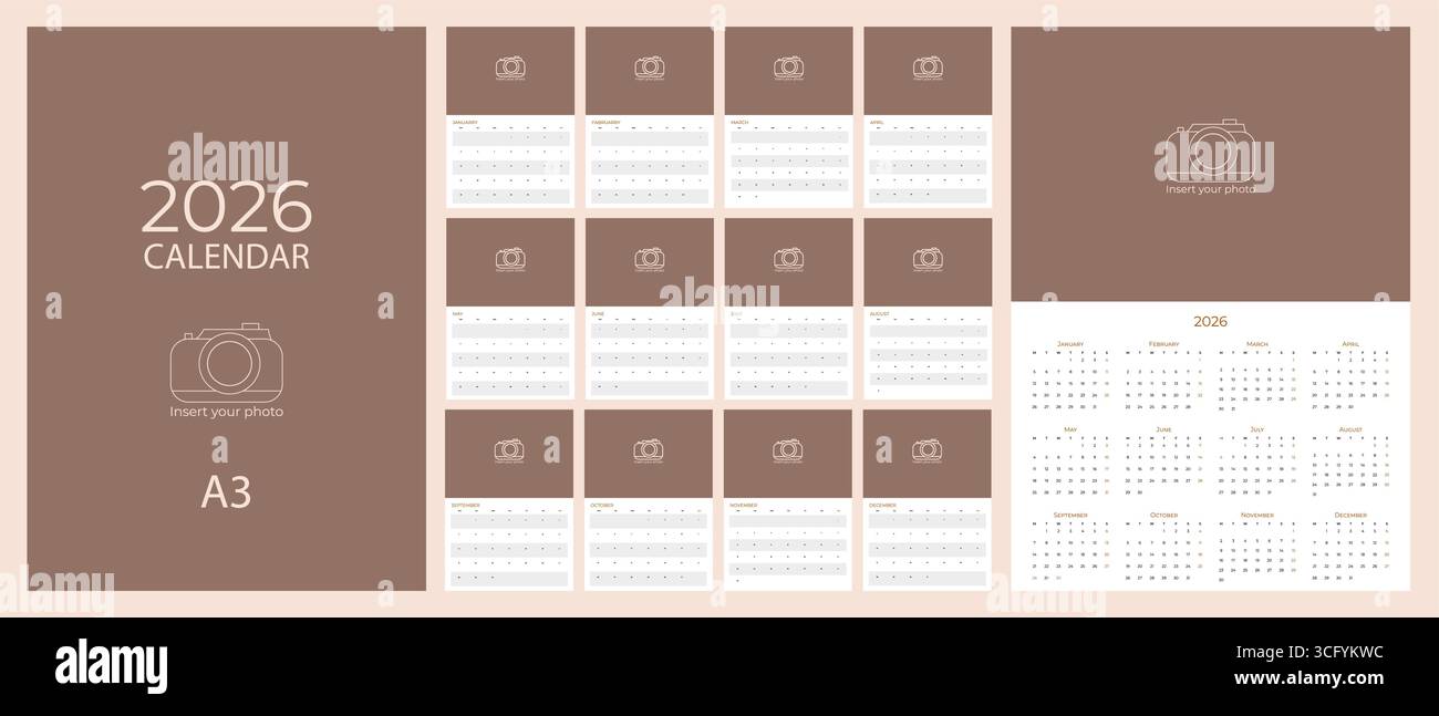 Photos for calendar Stock Vector Images - Alamy