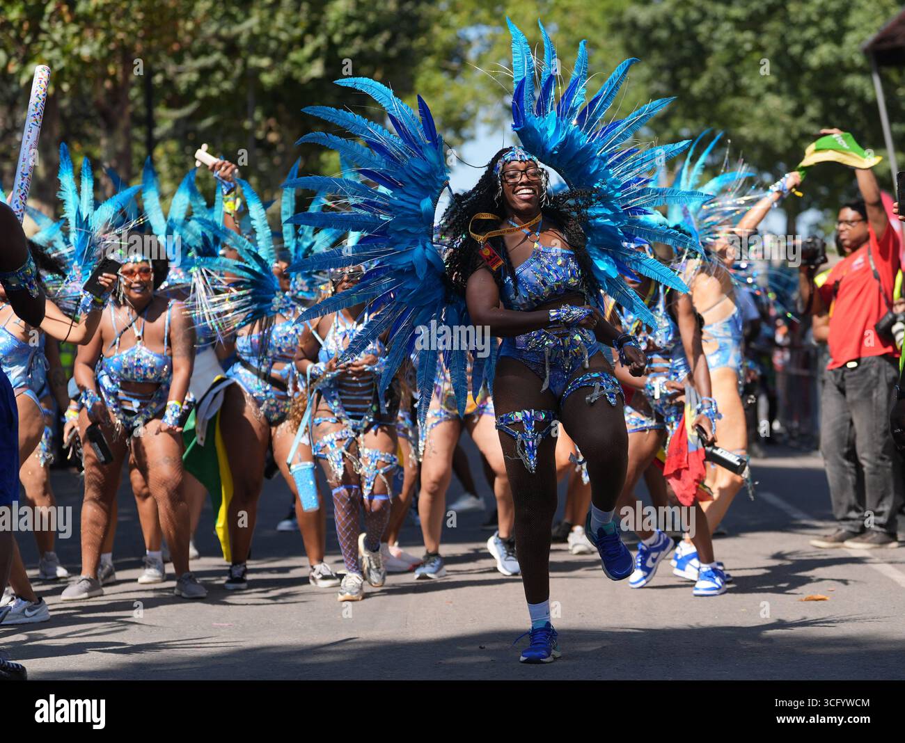 Dancers performing during the Notting Hill Carnival celebration in west ...