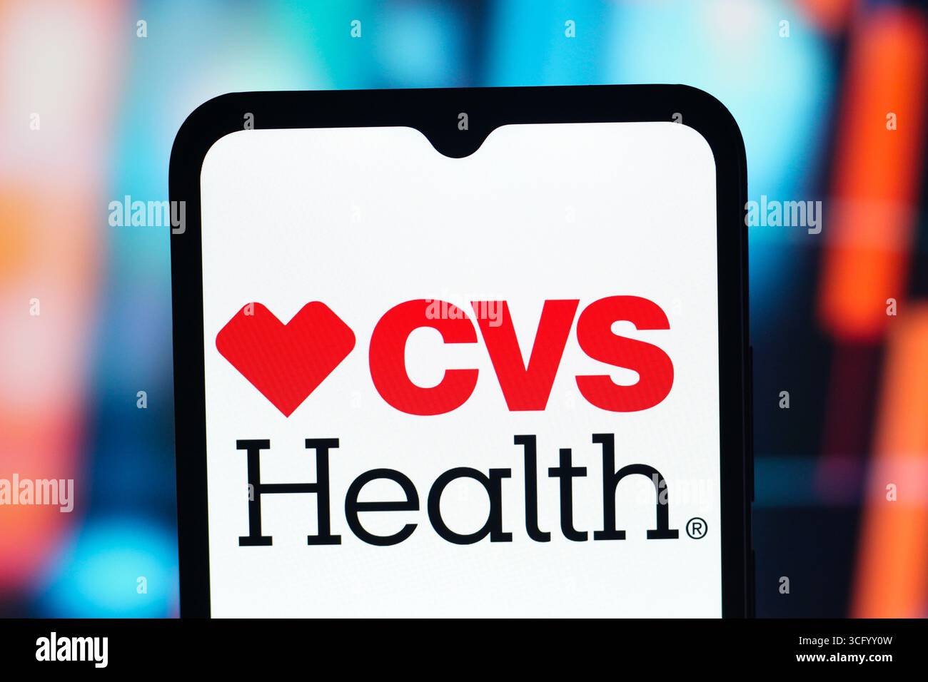 In this photo illustration, the CVS Health Corporation logo is seen ...