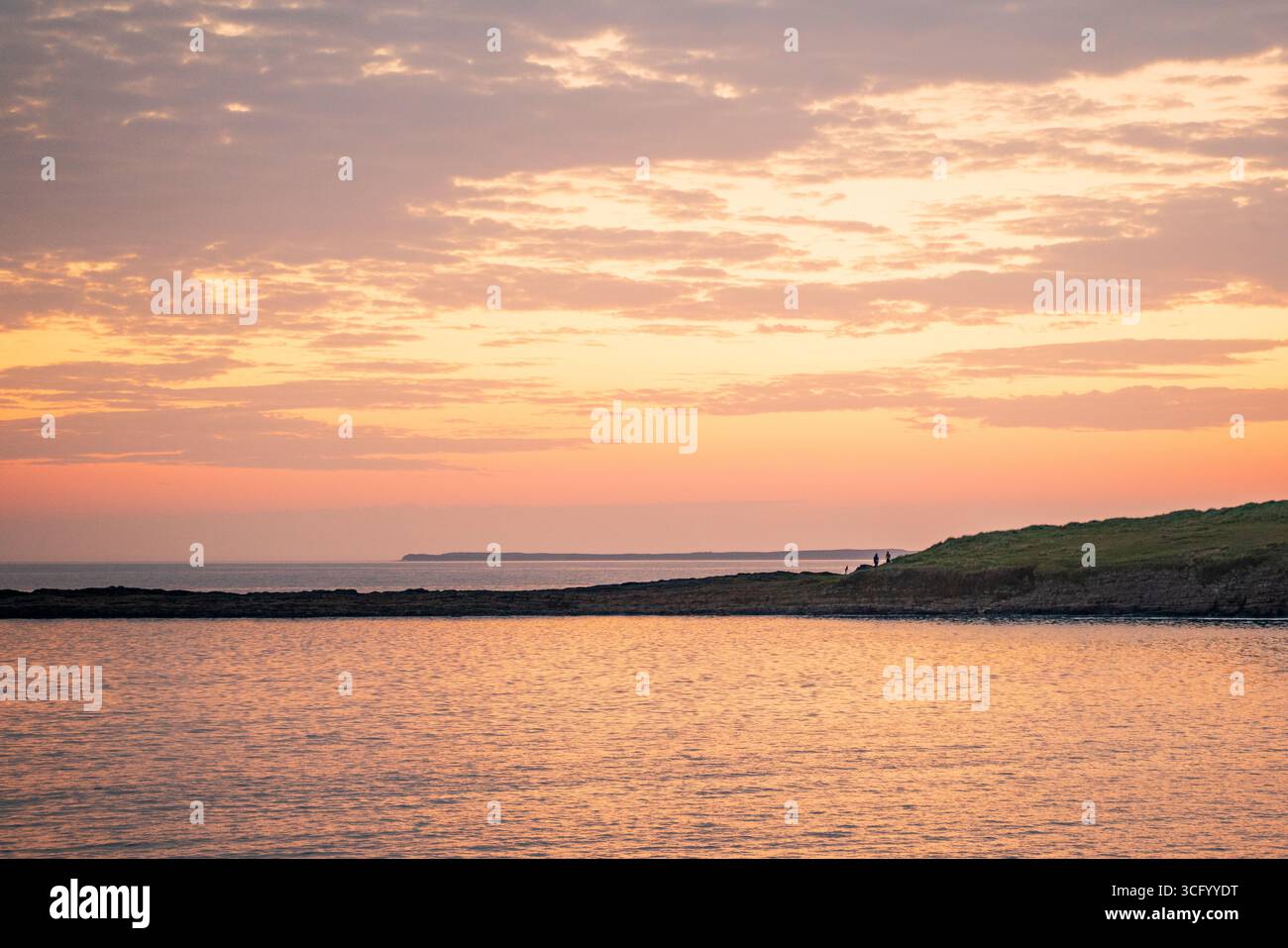 Streedagh Beach in County Sligo, Ireland, glows beautifully at sunset ...