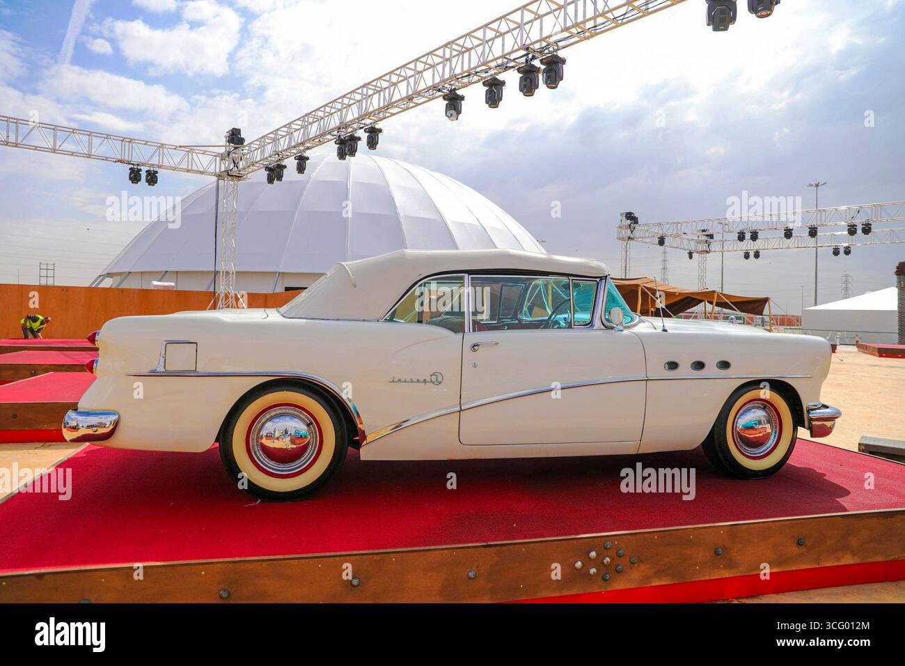 Vintage cars displayed at a classic automobile show in Riyadh, Saudi ...