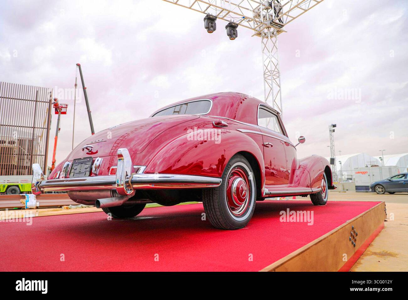 Vintage cars displayed at a classic automobile show in Riyadh, Saudi ...