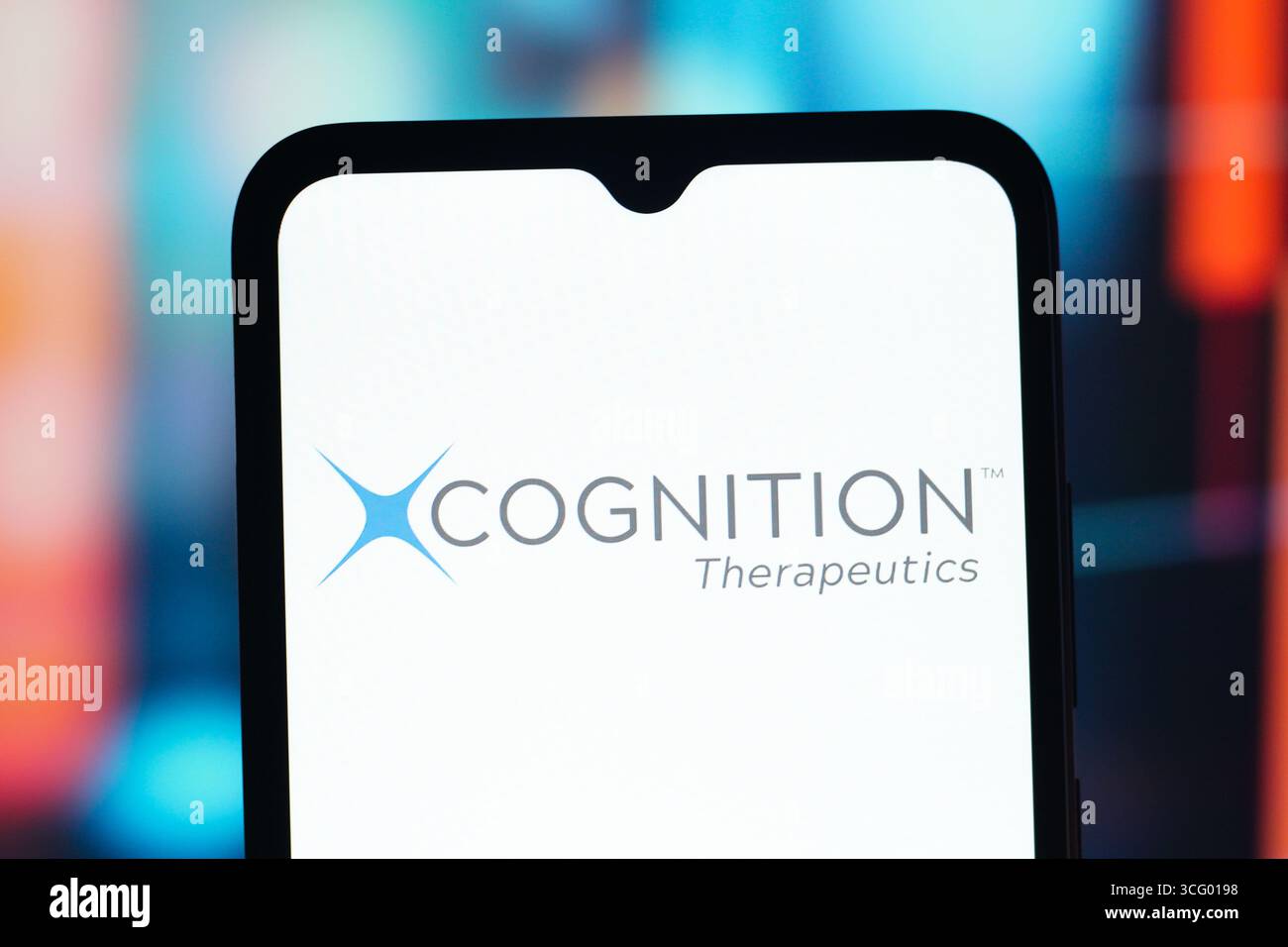 In this photo illustration, the Cognition Therapeutics logo is seen ...