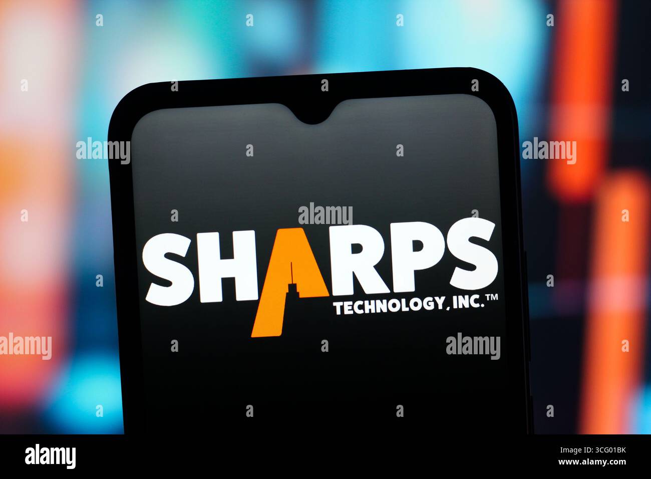 In this photo illustration, the Sharps Technology logo is seen ...