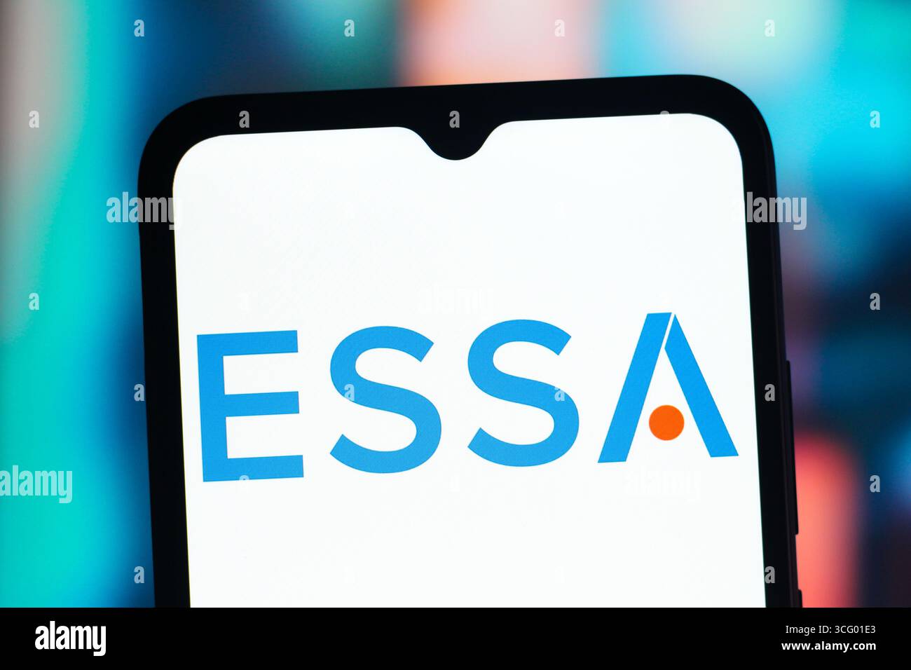 In this photo illustration, the ESSA Pharma logo is seen displayed on a ...