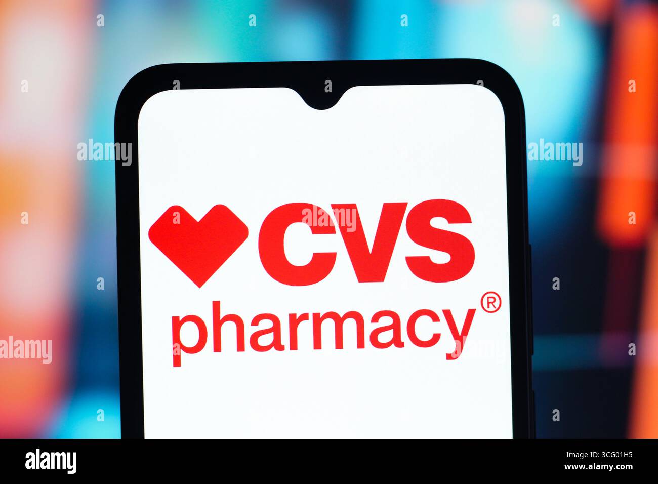 In this photo illustration, the CVS Pharmacy logo is seen displayed on ...