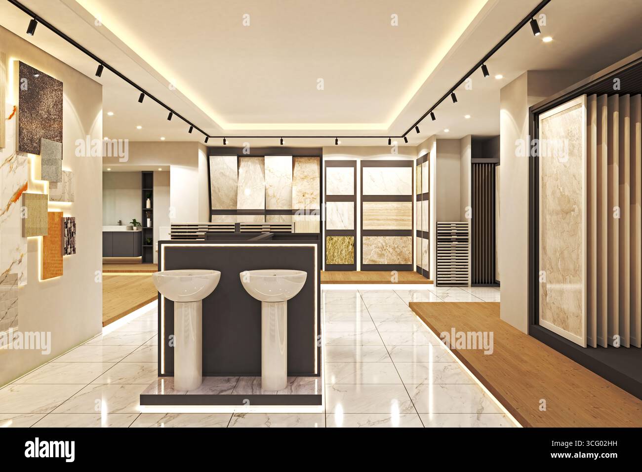 Modern Interior Brand shop design Stock Photo - Alamy