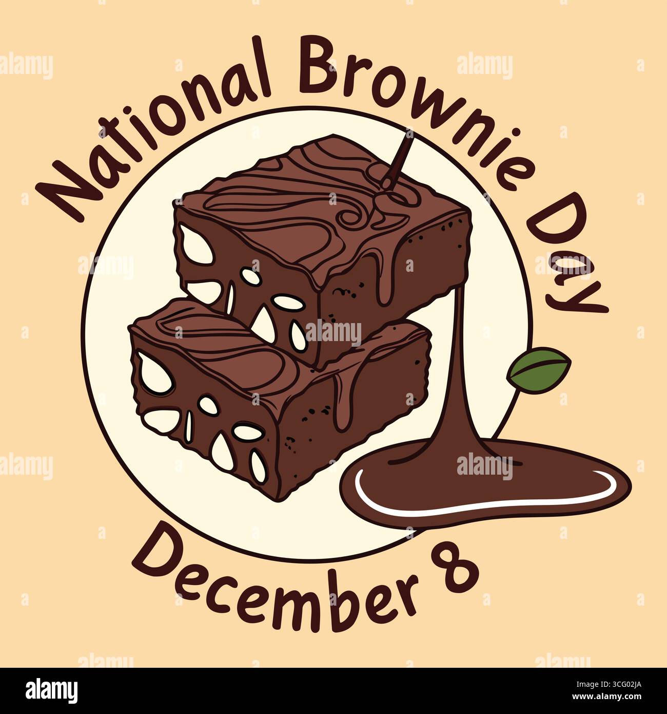 Sweet chewy dessert chocolate Stock Vector Images - Alamy