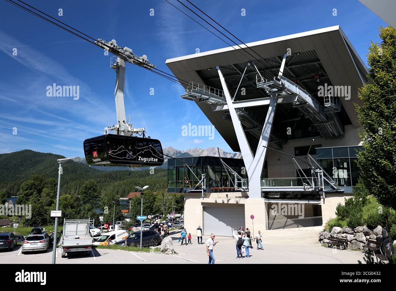 Hier im Bild die Zugspitz Seilbahn, Seilbahn Zugspitze, Bayerische ...