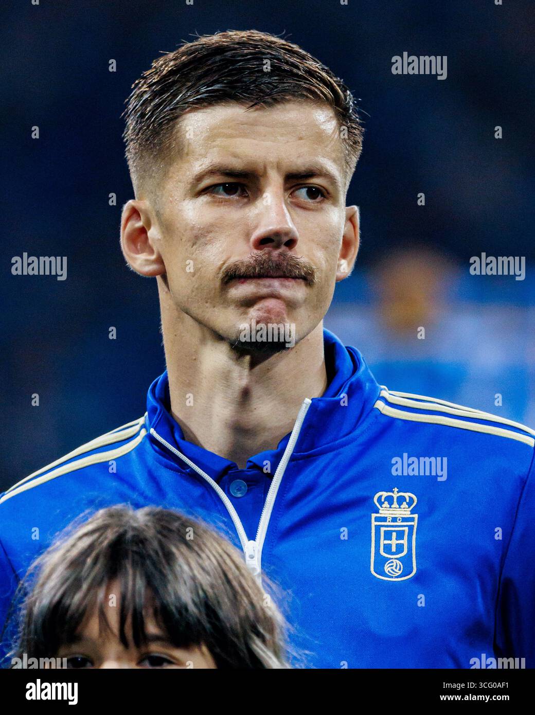 Oviedo, Spain. 24th Aug, 2025. Luka Ilic (Real Oviedo) seen in action ...