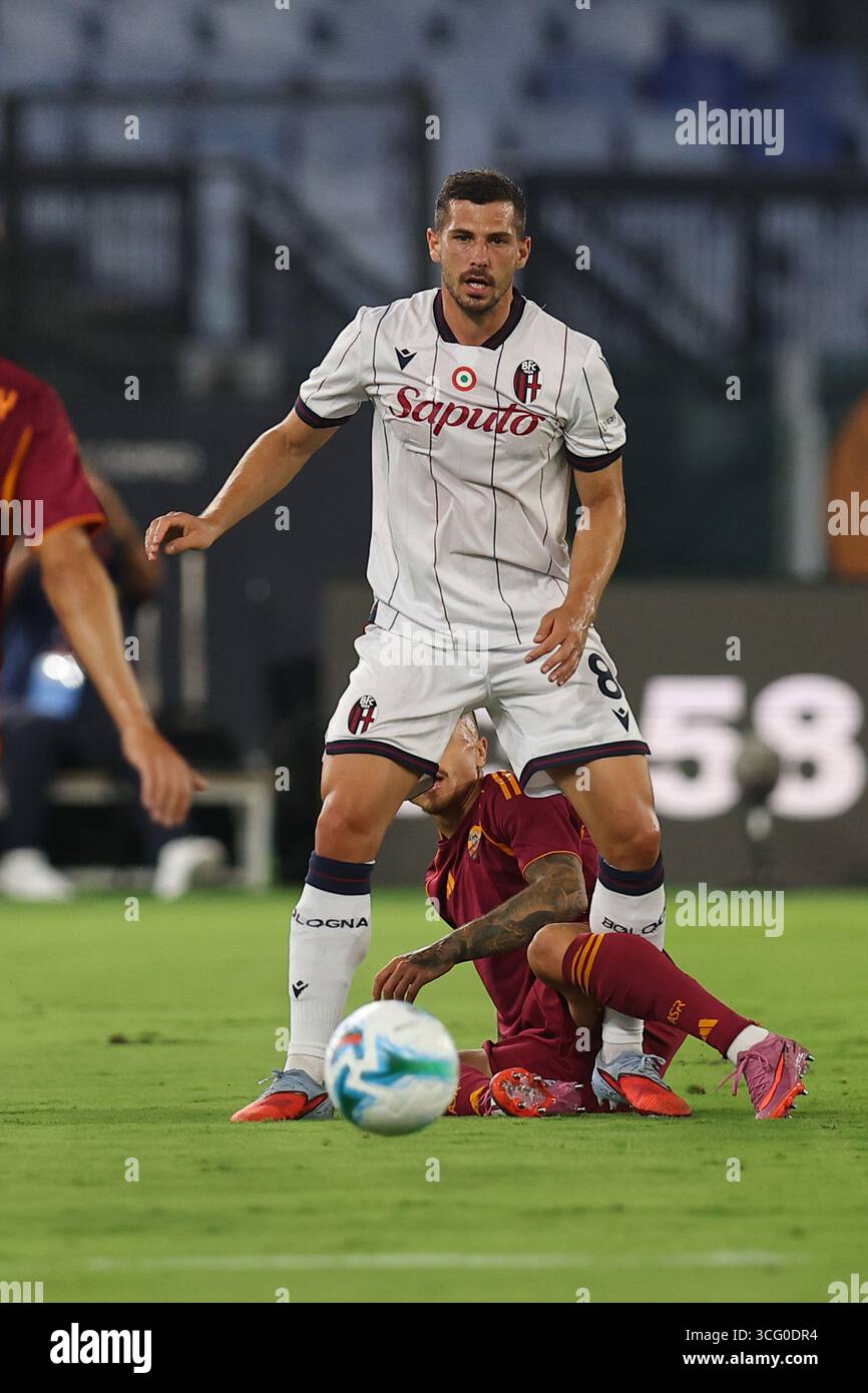 Remo Freuler (Bologna)Angelino Jose Angel Esmoris Tanende (Roma) during ...