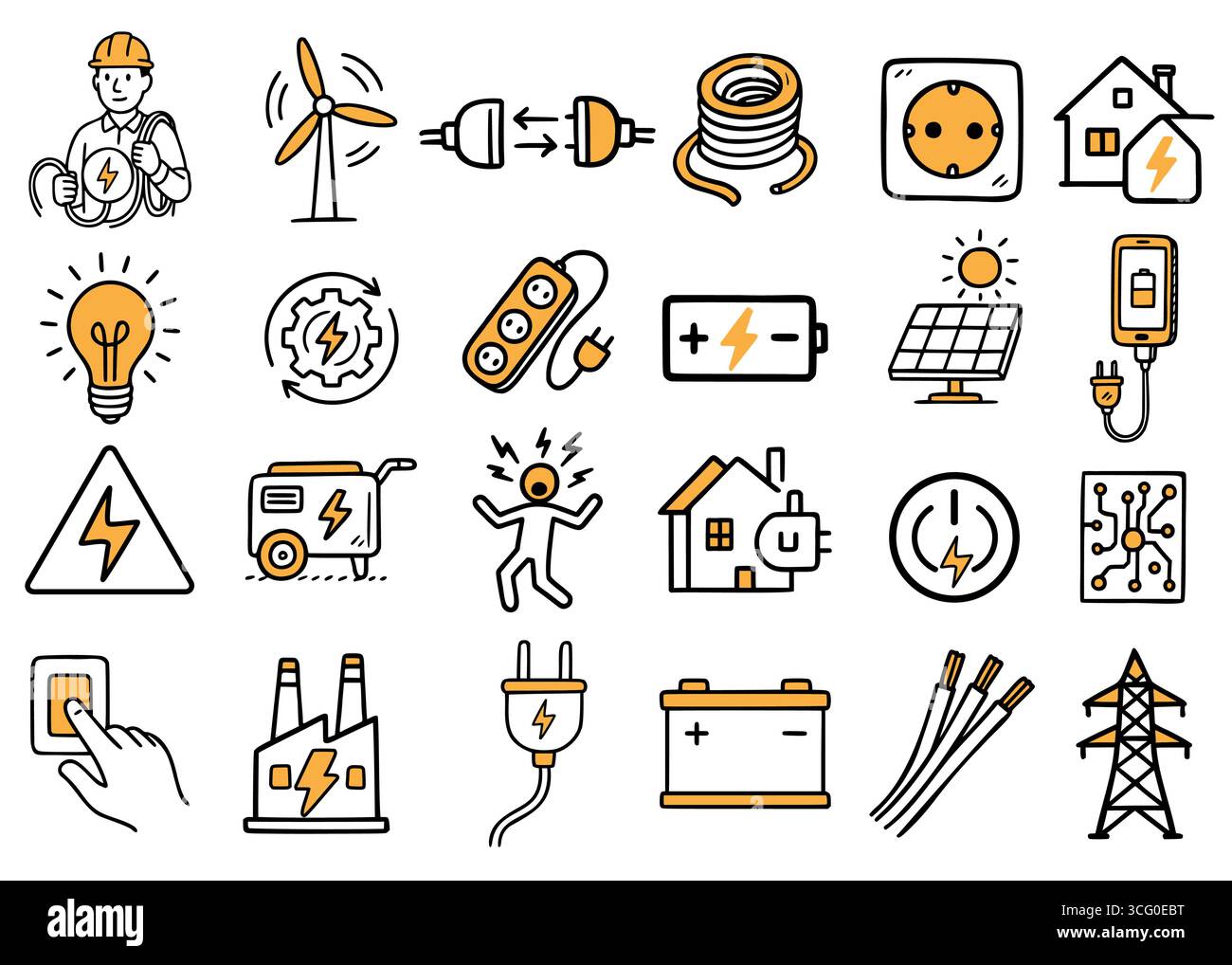 House solar wind power grid Stock Vector Images - Alamy