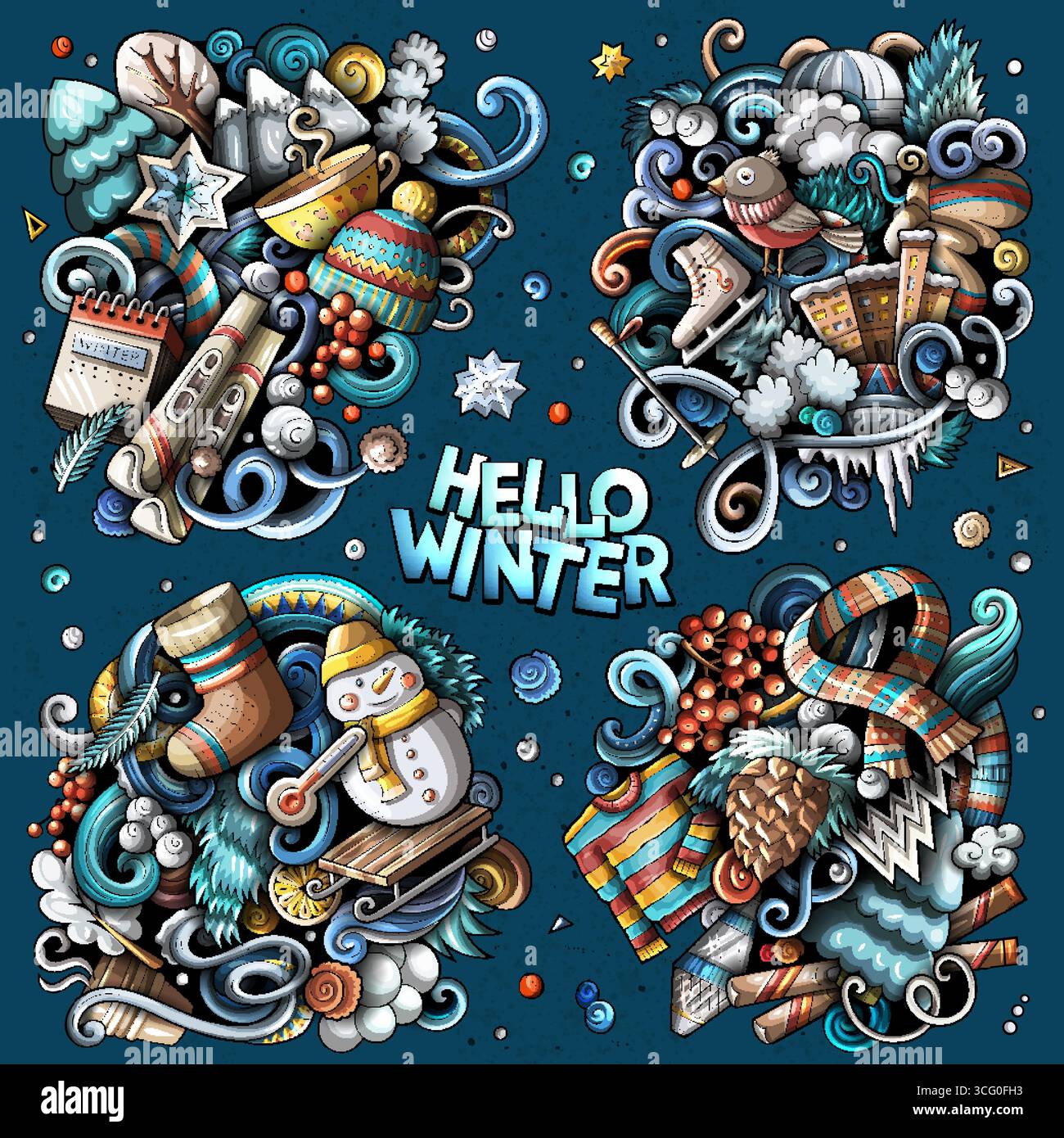 Colorful weather symbols Stock Vector Images - Alamy