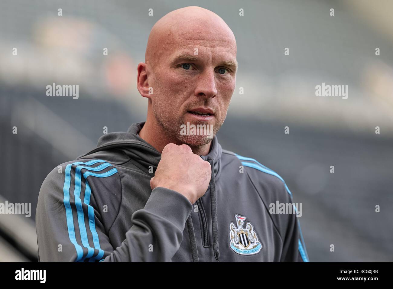 John Ruddy of Newcastle Untied arrives during the Premier League match ...