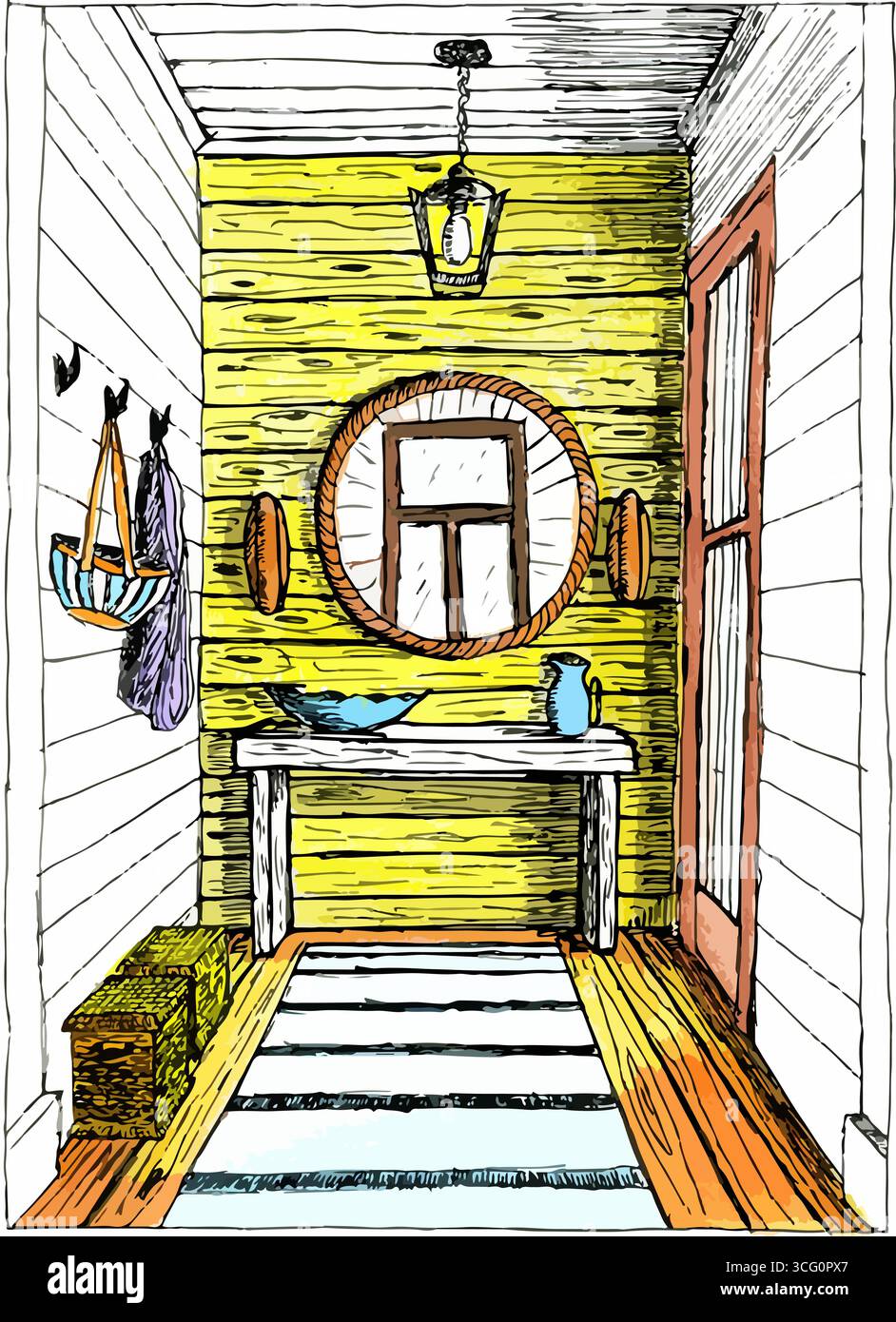 Vibrant interior decor Stock Vector Images - Alamy