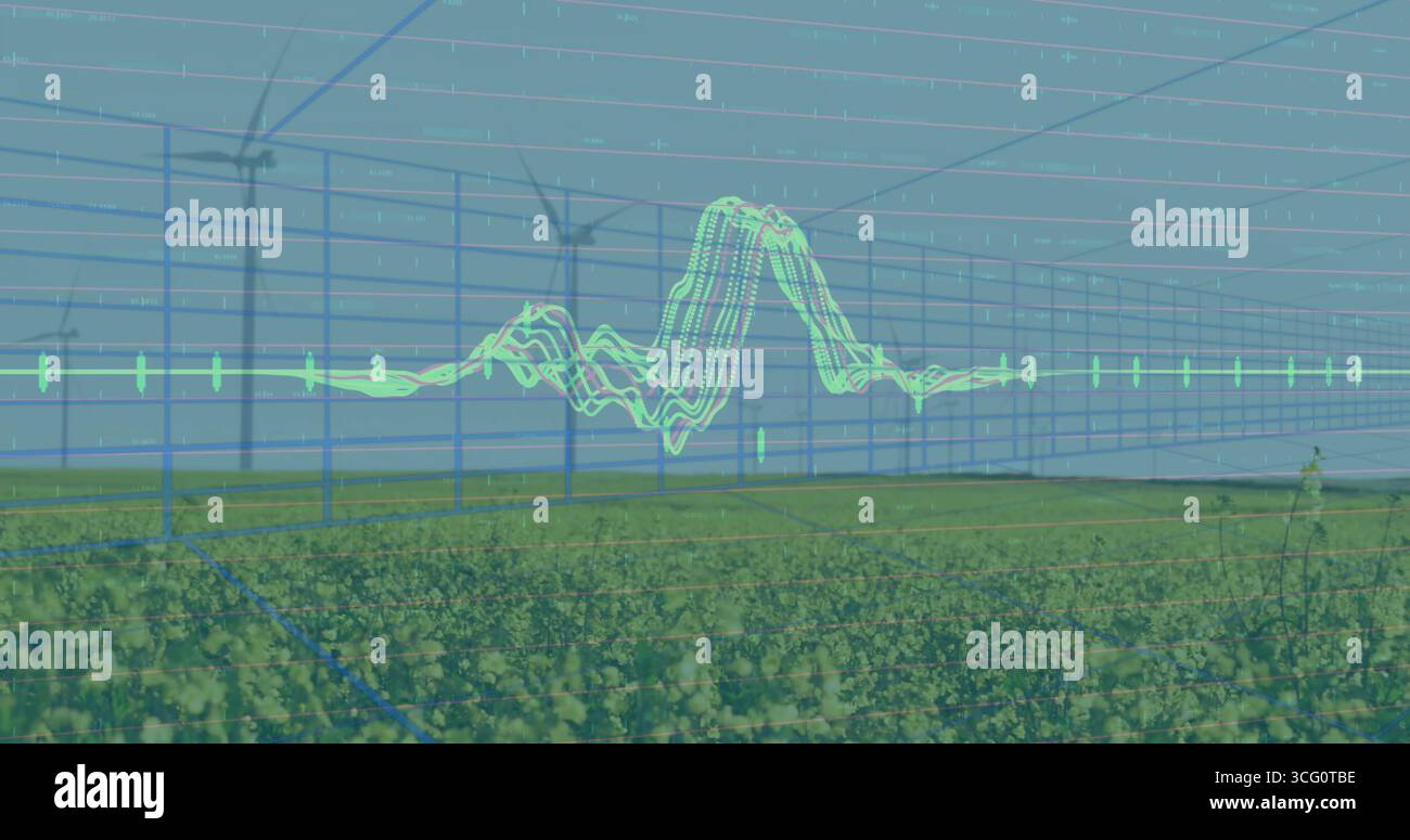 Displaying wind turbines waveform hi-res stock photography and images - Alamy