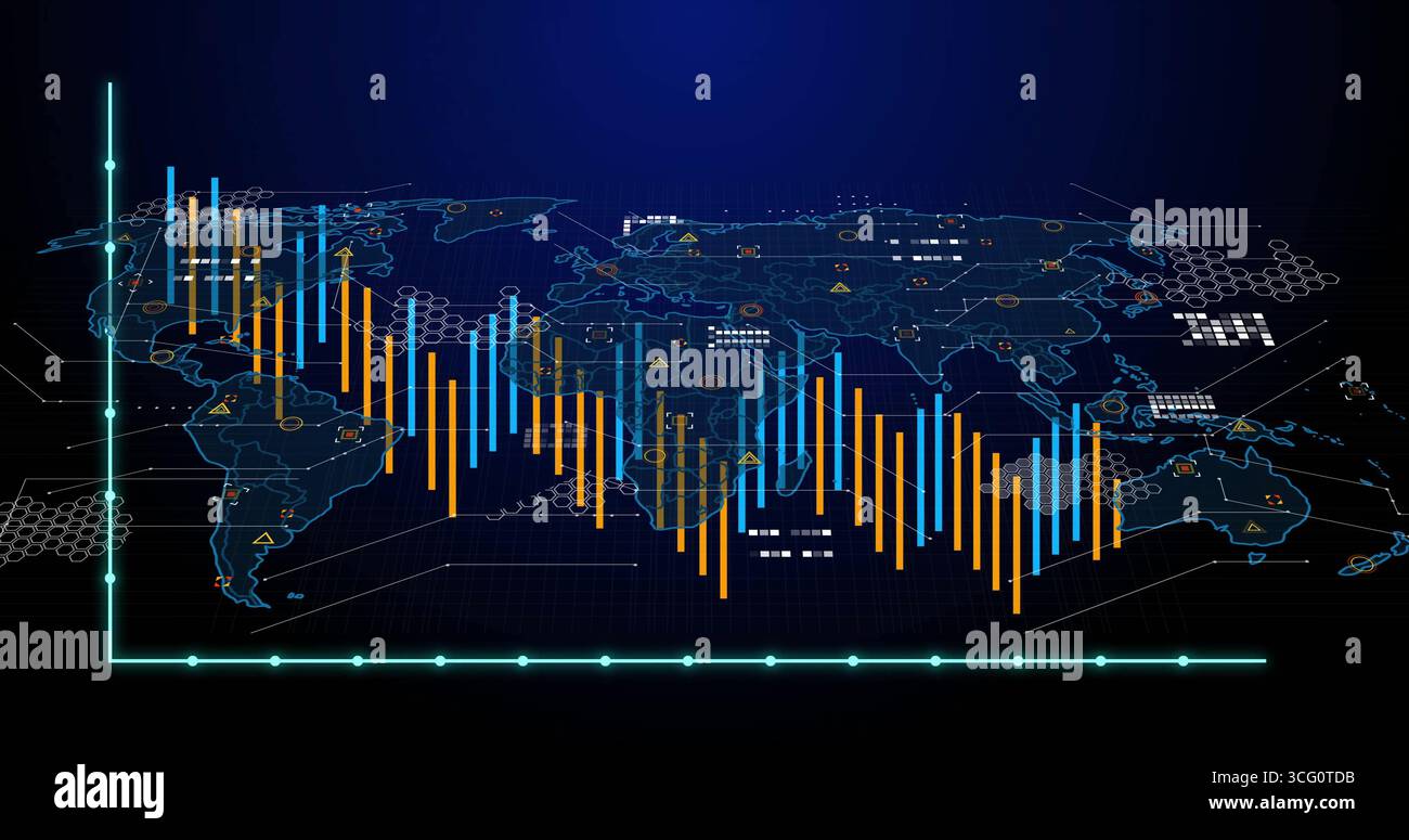 World map connected triangular hi-res stock photography and images - Alamy