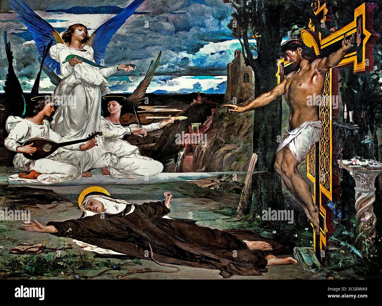 The Vision, Legend of the 14th Century 1872 Luc Olivier Merson (1846 ...