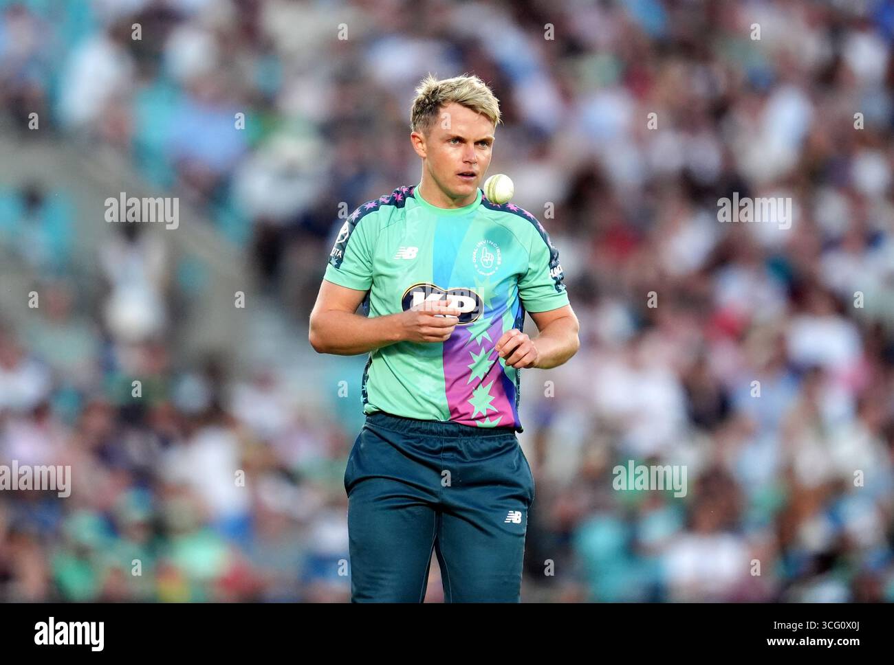 Oval Invincibles' Sam Curran during The Hundred Men's match at the Kia ...