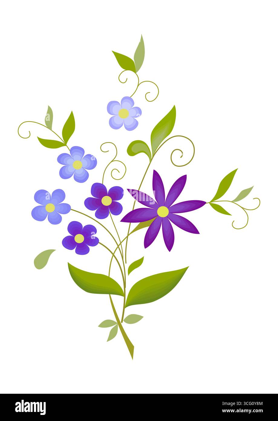 Native plant garden in Stock Vector Images - Alamy