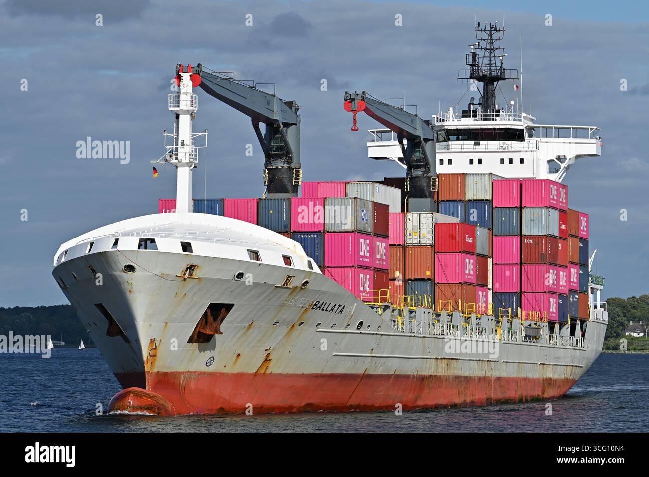 Containership BALLATA at the Kiel Canal Stock Photo - Alamy
