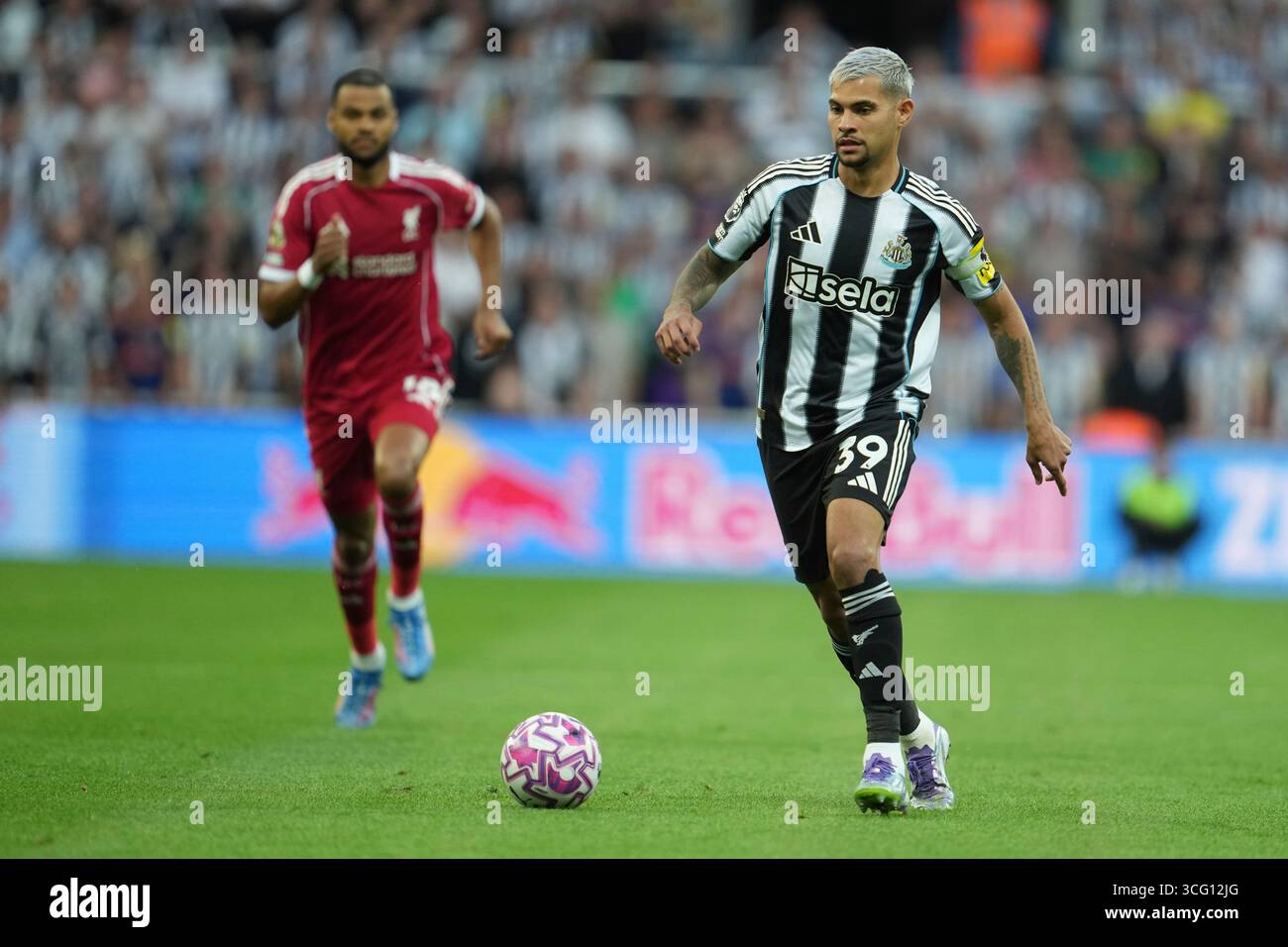 Newcastle's Bruno Guimaraes in action during the Premier League soccer ...