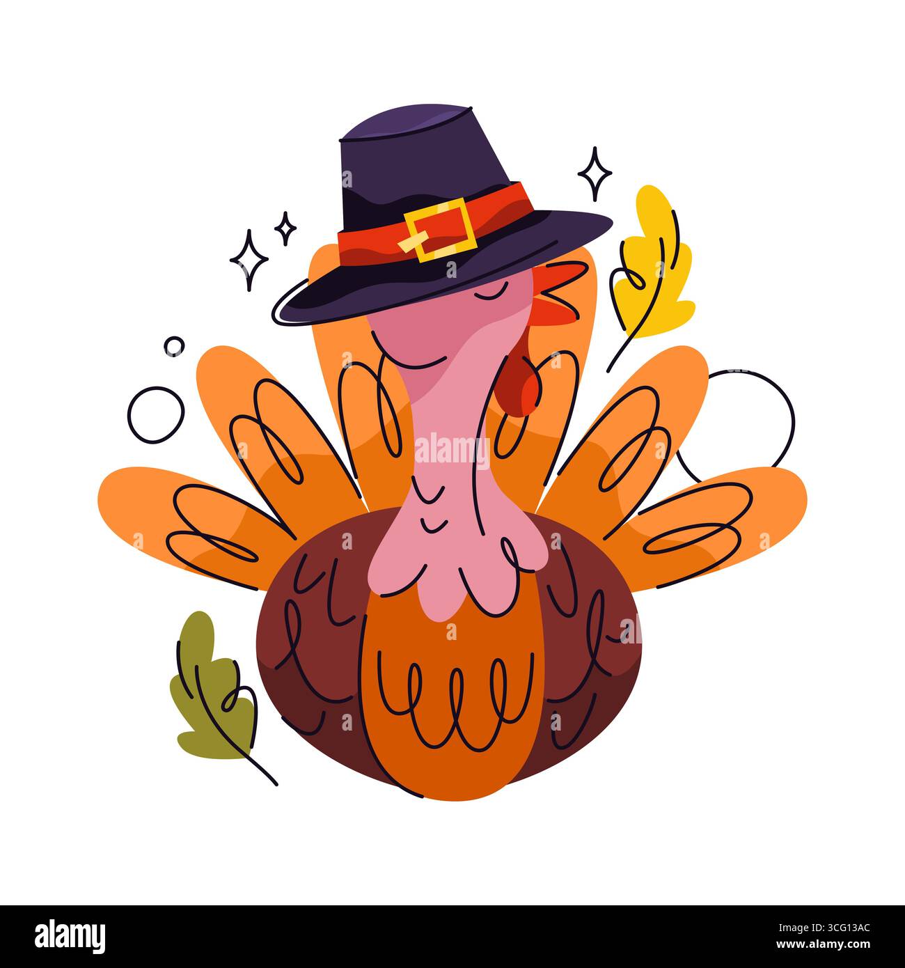 Thanksgiving turkey isolated Stock Vector Images - Alamy
