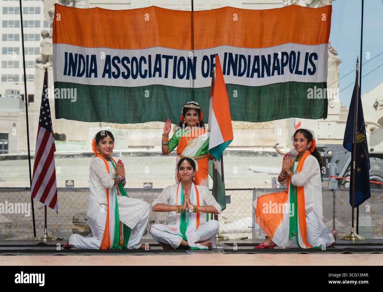 A dance group performs during the the India Independence Day ...