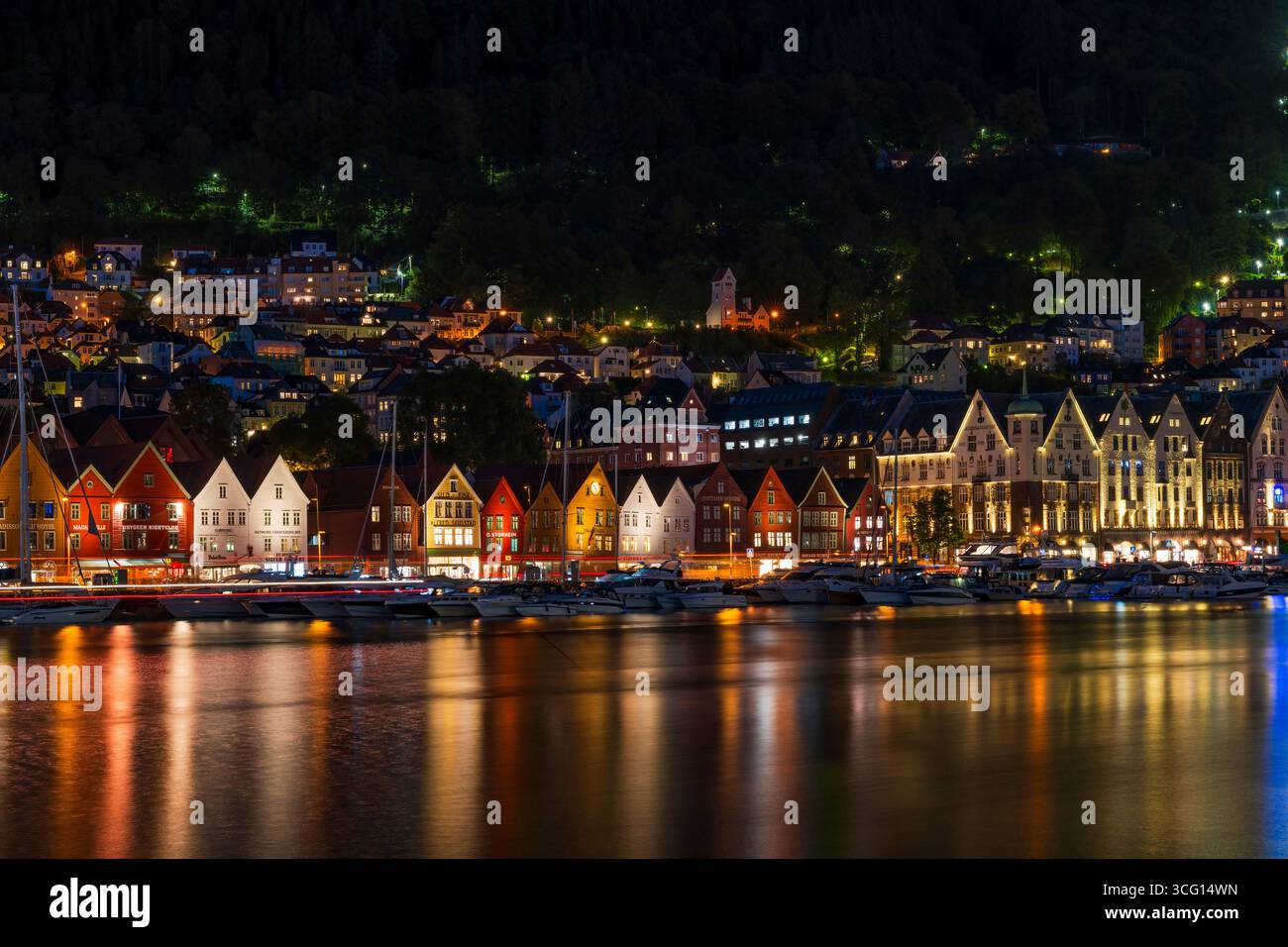 BERGEN, NORWAY - AUGUST 16, 2025: View of the famous Bergen's Bryggen ...