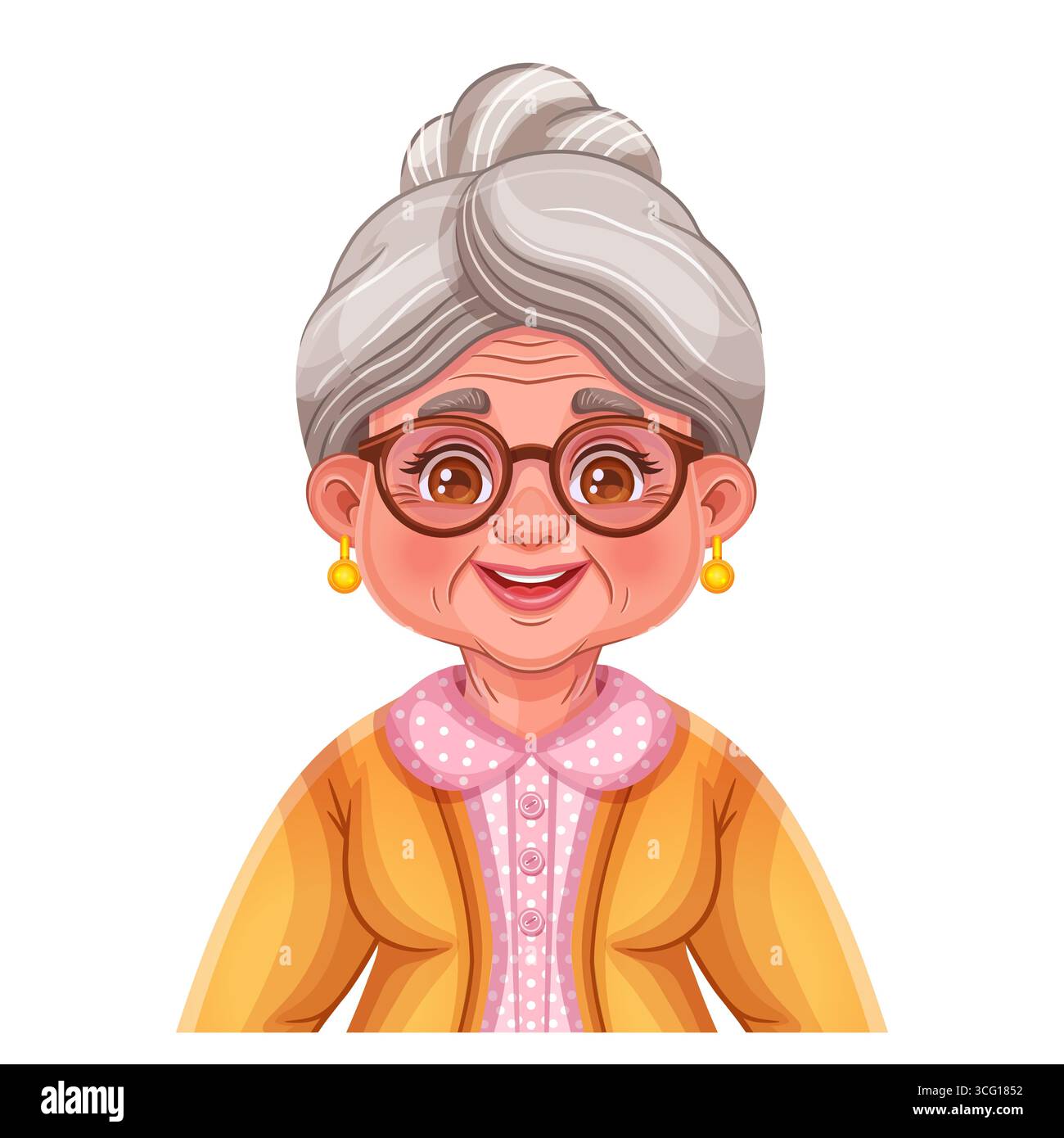 Funny portrait mature woman Stock Vector Images - Alamy