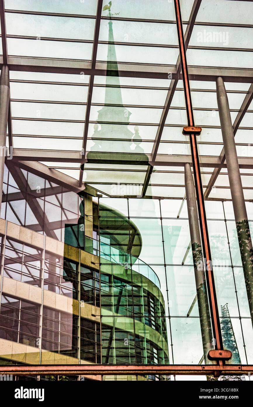 The historic All Hallows by the Tower Anglican Church reflected on the ...