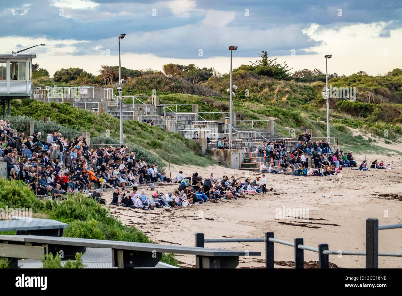 The general viewing area for the Penguin Parade at the Phillip Island ...