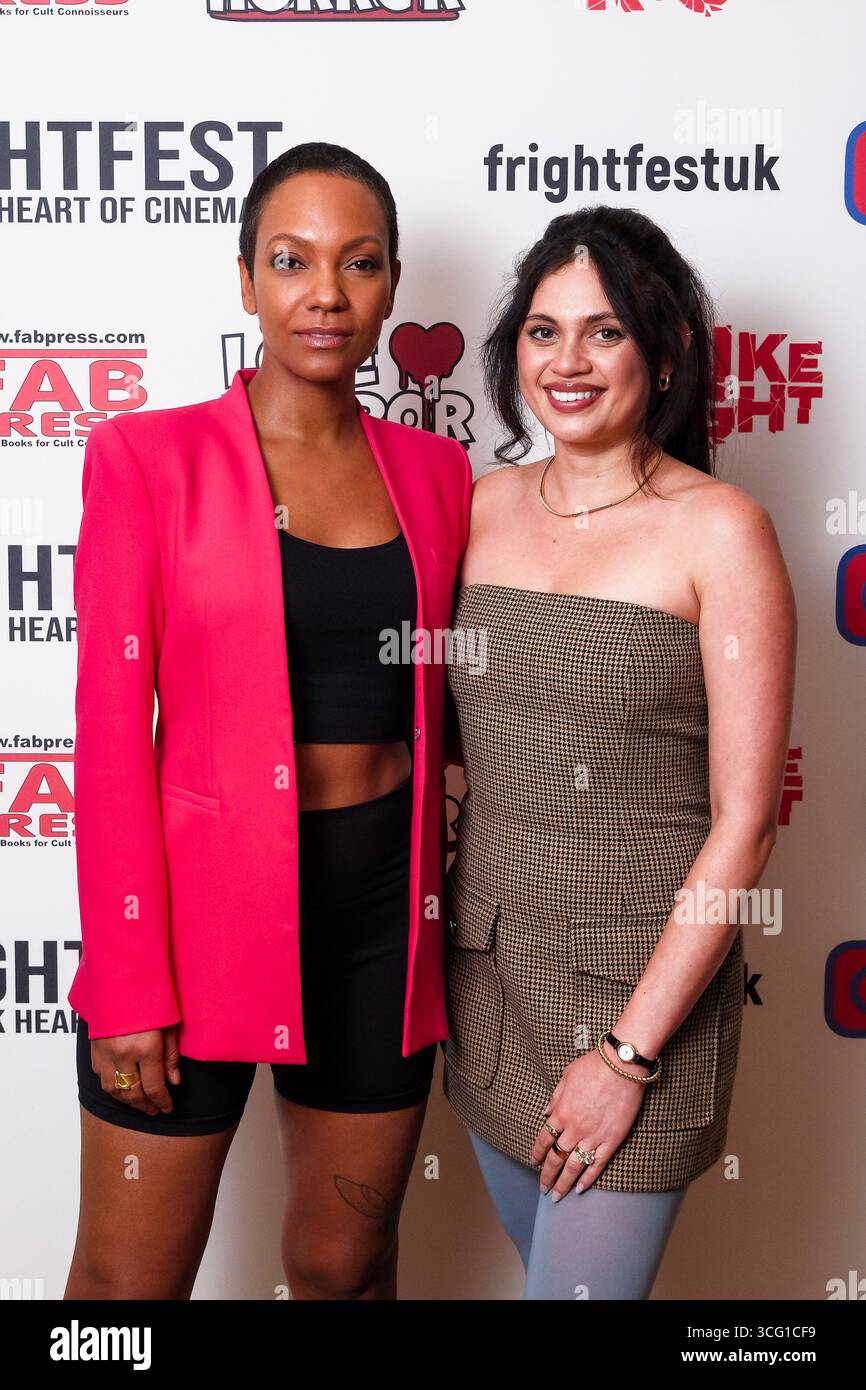 London, UK. 25 August 2025. Lyndie Greenwood and Liz Atwater seen at ...
