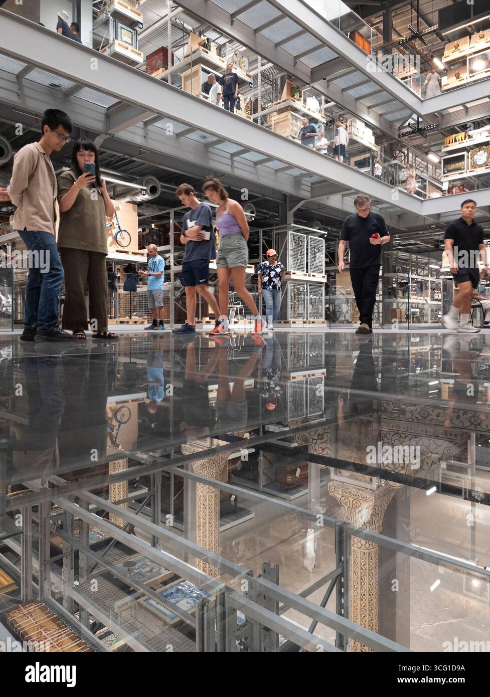 Visitors explore the visible storage at the V&A East Storehouse Stock ...