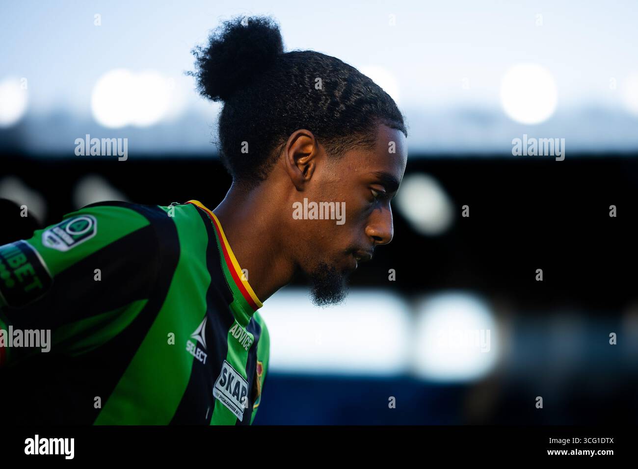 250825 GAIS Harun Ibrahim inför fotbollsmatchen i Allsvenskan mellan ...