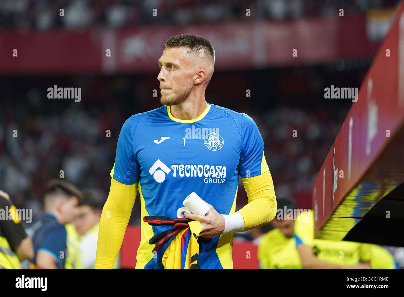 Seville, Spain. 25 August, 2025. Jiri Letacek (Getafe CF) before LaLiga ...