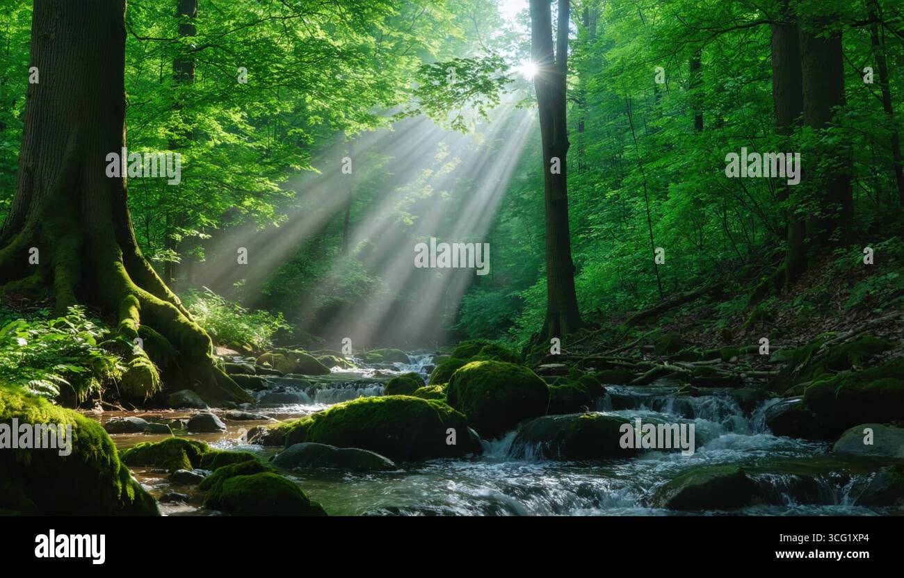 Flow flowing stream river creek Stock Vector Images - Alamy