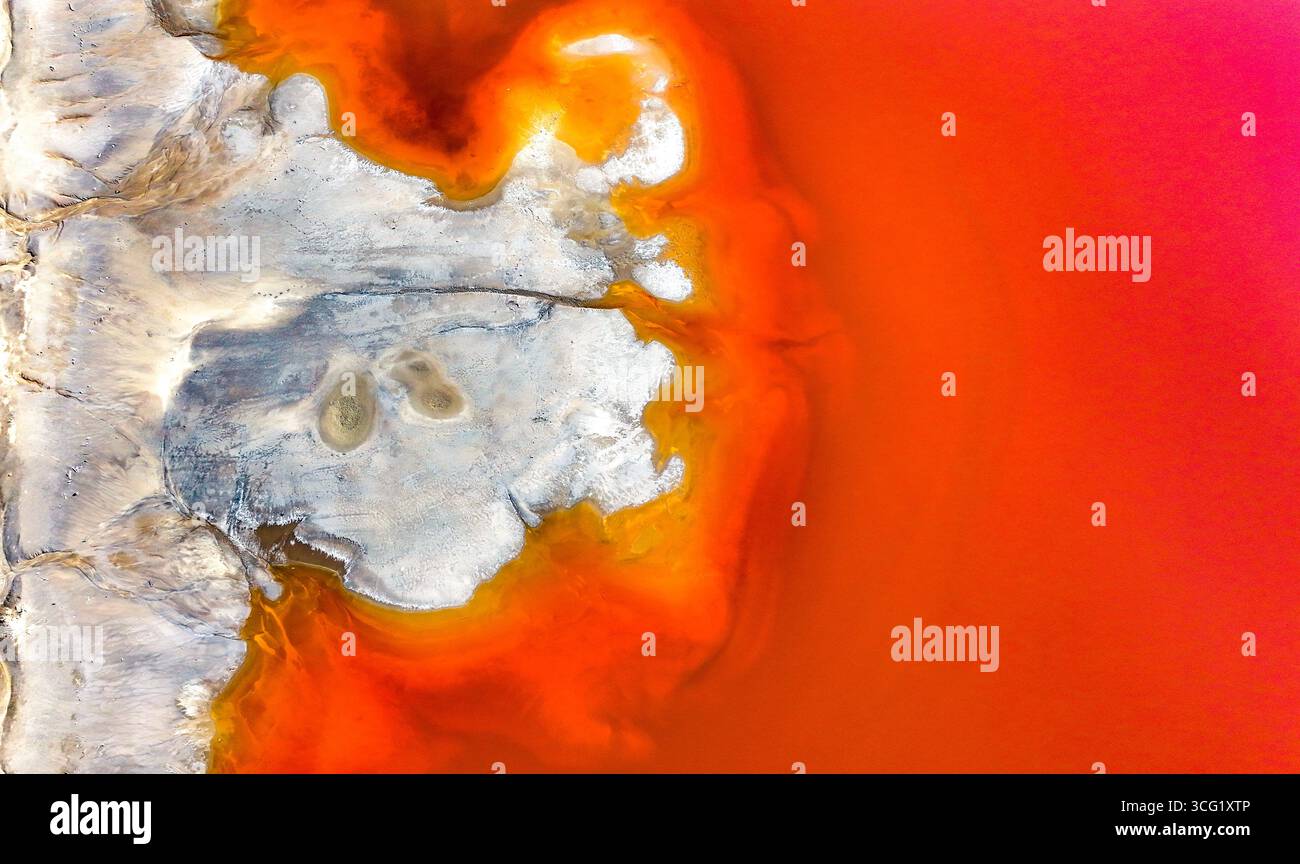 ORDOS, CHINA - AUGUST 25, 2025 - Mangnai Naoer Salt Lake scenery in ...