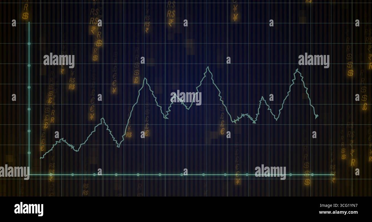 Displaying chart showing cyan polyline on virtual dashboard, with ...