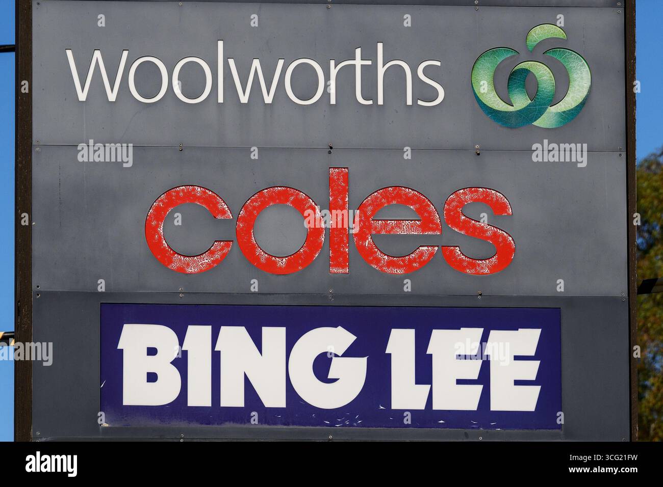 A general view of Coles signage at Carlingford Court in Sydney, Tuesday ...